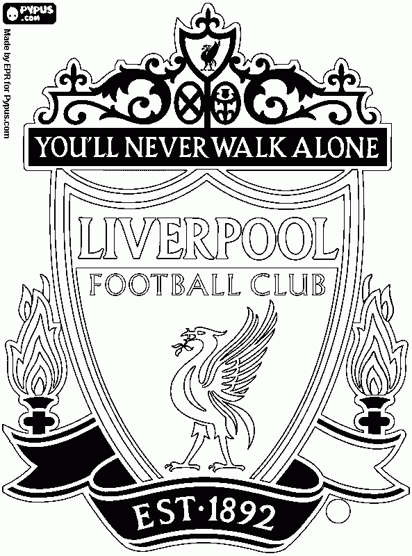 Liverpool fc coloring pages