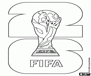 Logo Copa Mundial FIFA 2026 para colorear, pintar e imprimir